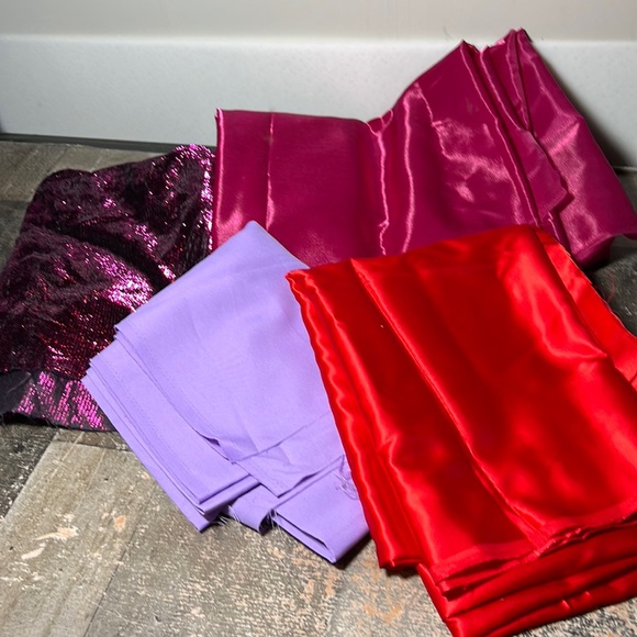 Office | New Assorted Specialty Fabrics 4 Different Kinds Approx 44 ...